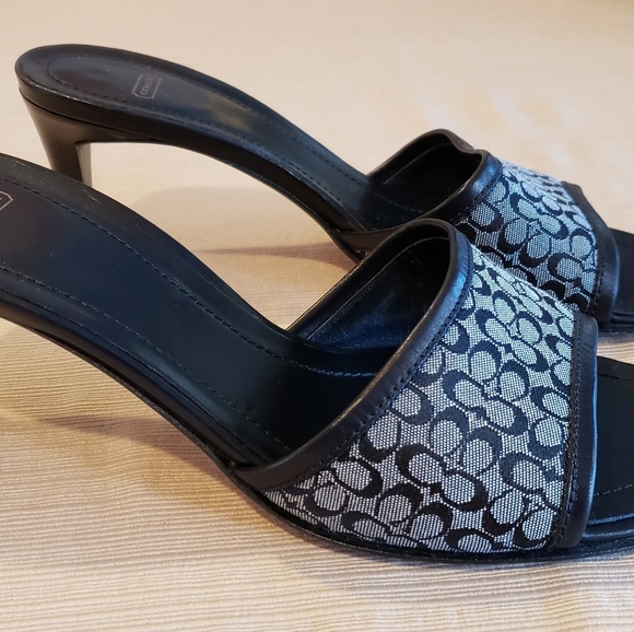 Coach | Shoes | Coach Signature Kitten Heel Sandal | Poshmark